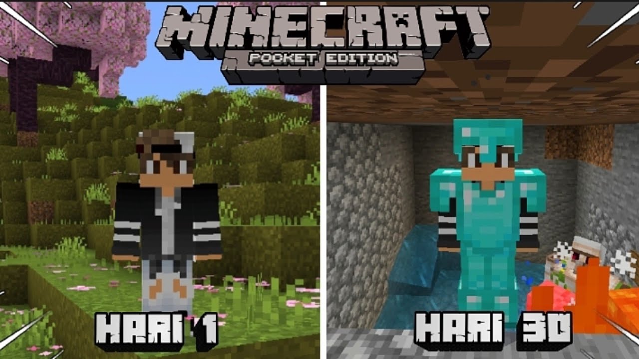 100 Hari di Minecraft Bedrock Edition (Pocket Edition) Part 1 - YouTube