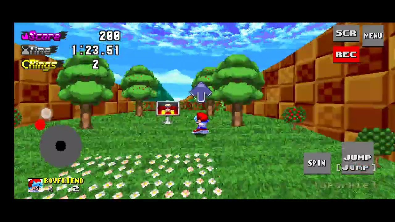jugando el acto 1 de sonic robot blast con skin de bf de fnf - YouTube