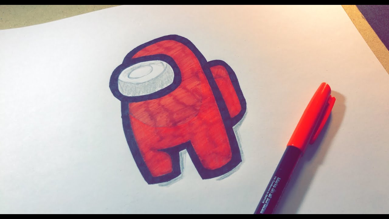 How to Draw AMONG US Game Character - YouTube