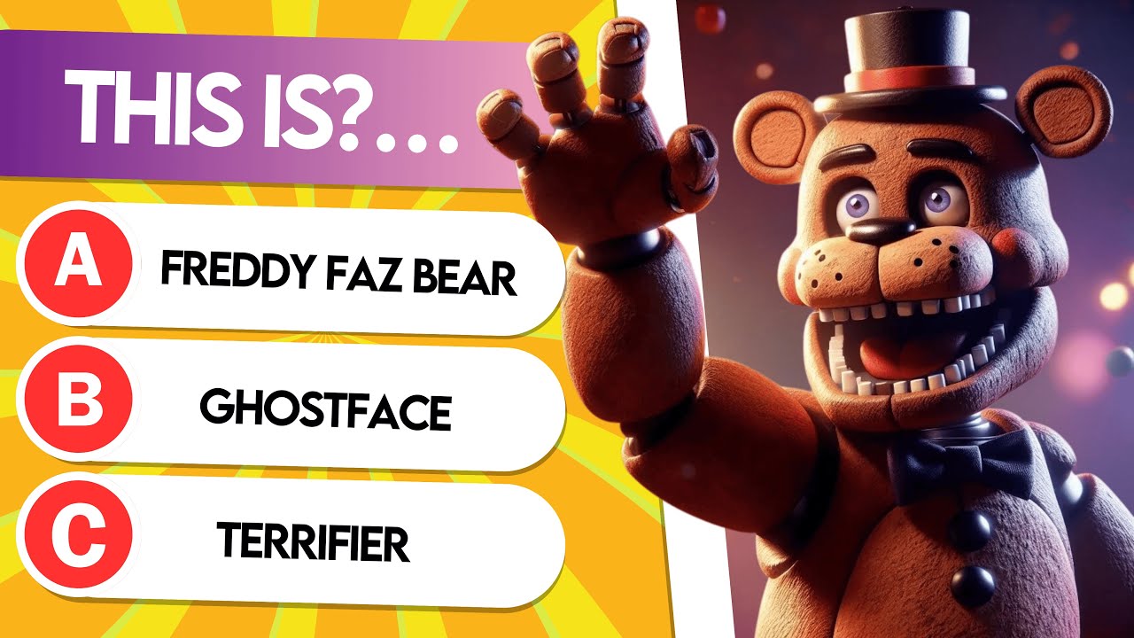 Guess The Horror Movie Character 😱🔪 Freddy faz bear, Annabelle ...