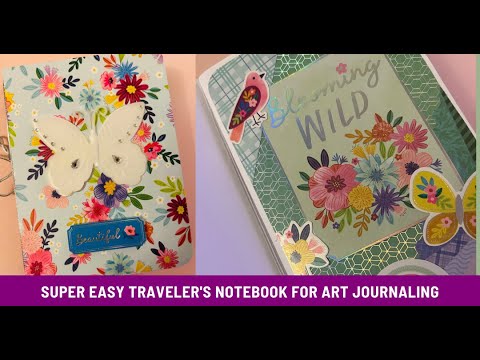 Traveler's Notebook for Art Journaling | Collaging | Junk Journal | Refillable ~ Easy Tutorial ...