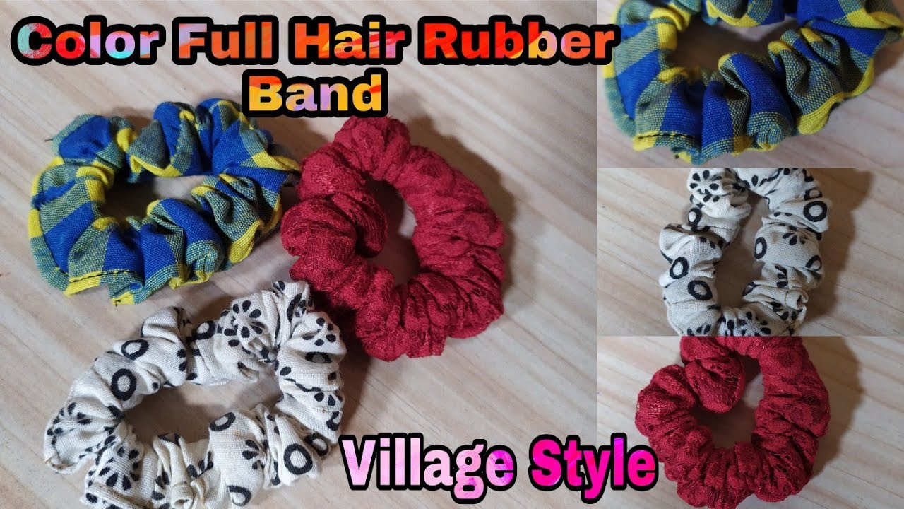 Hair Rubber Band Design 2021/Color Full Hair Rubber Band/ 3 Hair Rubber ...