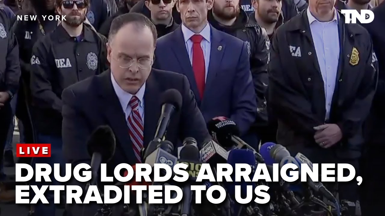 Drug lords arraigned in New York after being extradited to the US - YouTube