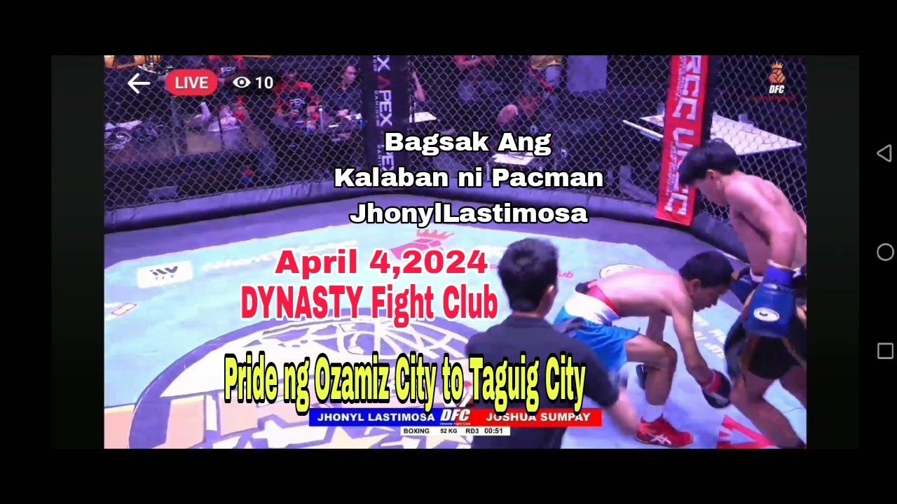 Fight no.3 URCC,DYNASTY FIGHT CLUB, WIN 78 Pacman Jhonyl Lastimosa Vs ...