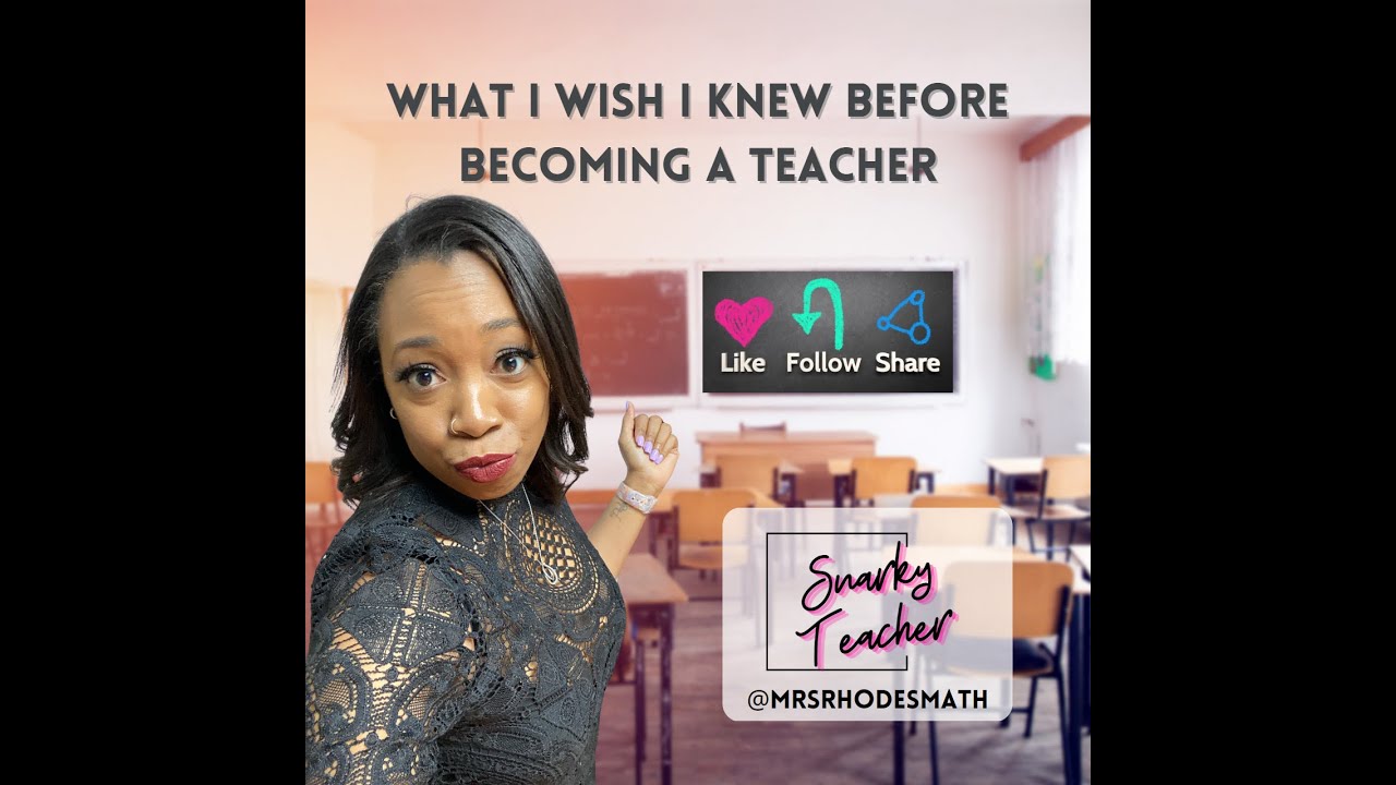 Episode 1 - What I Wish I Knew Before Becoming A Teacher - YouTube