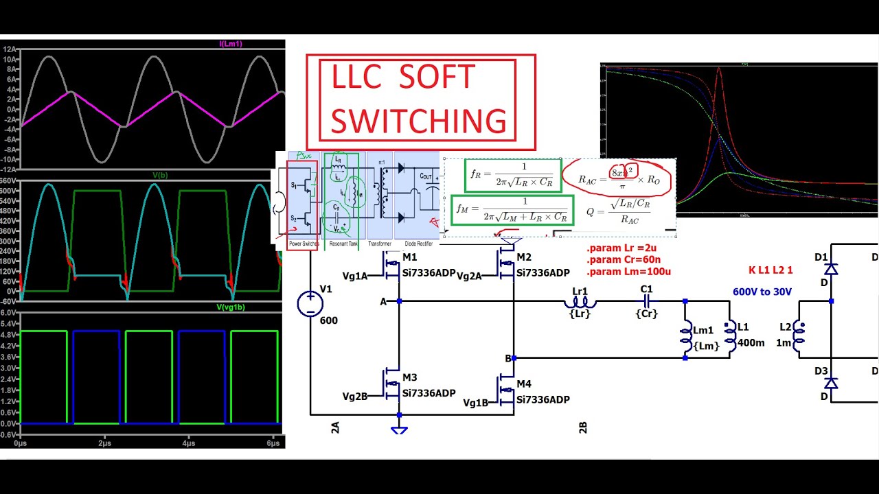 [LTSPICE] 3kW LLC Resonator Soft Switching - YouTube