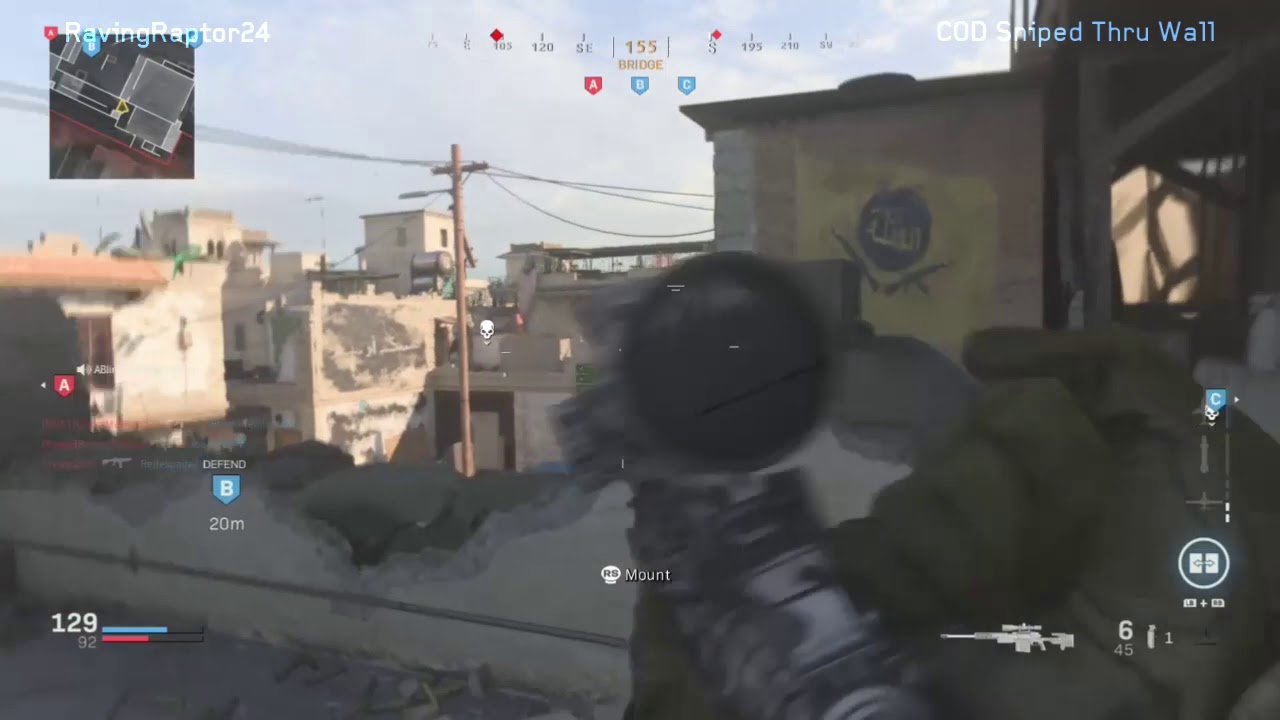 COD Sniped Headshot thru wall - YouTube