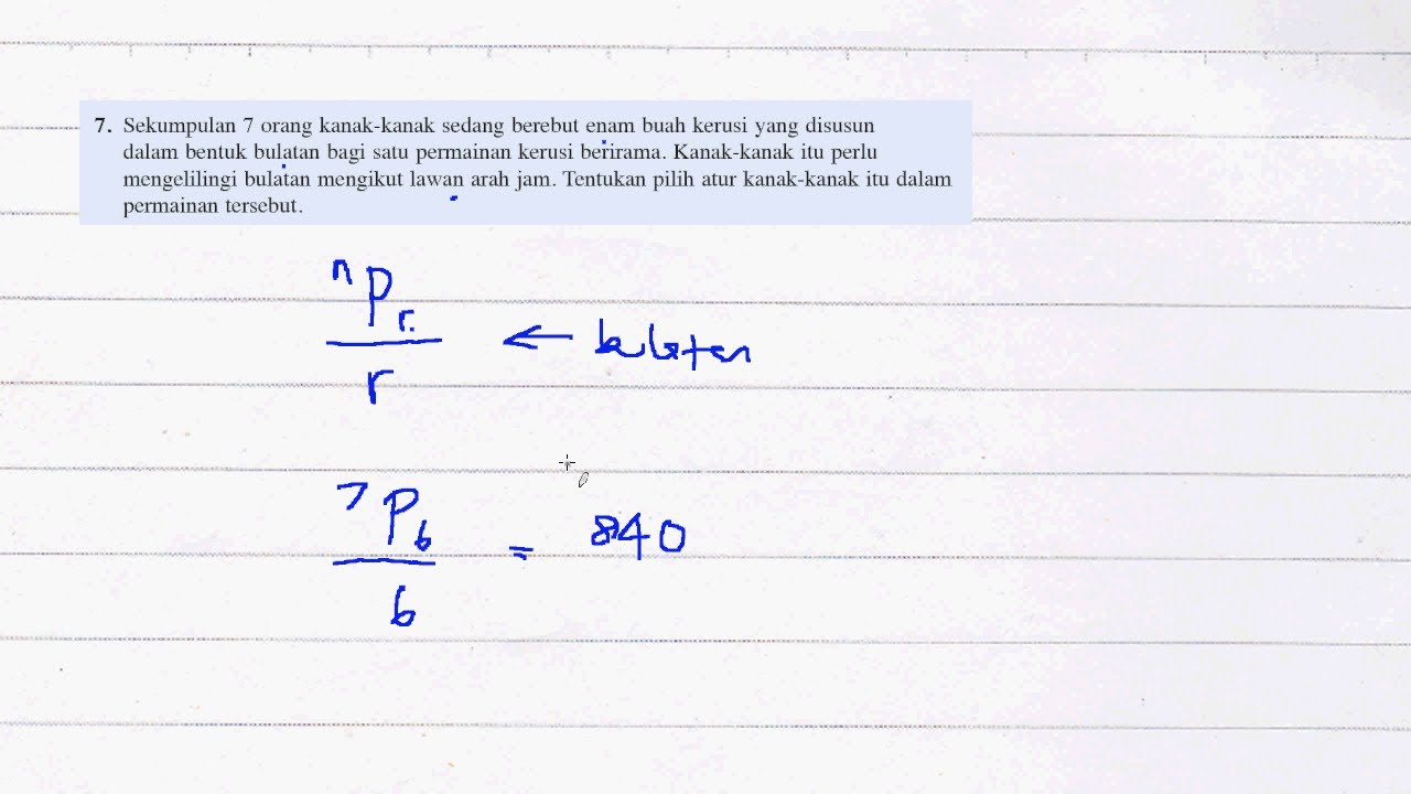 F5 Addmath Latihan Formatif 4.1 Q7 Bab 4 PILIH ATUR DAN GABUNGAN - YouTube