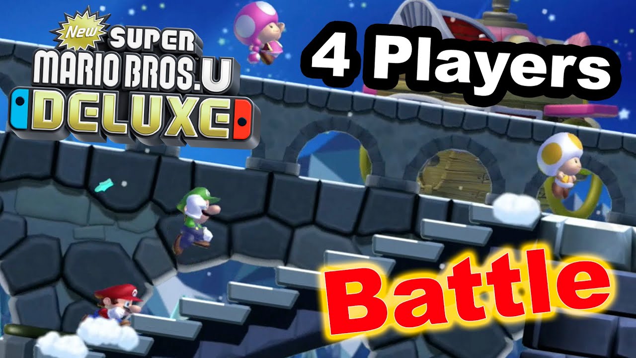 New Super Mario Bros. U Deluxe Coin Battle – 4 players #14 - YouTube