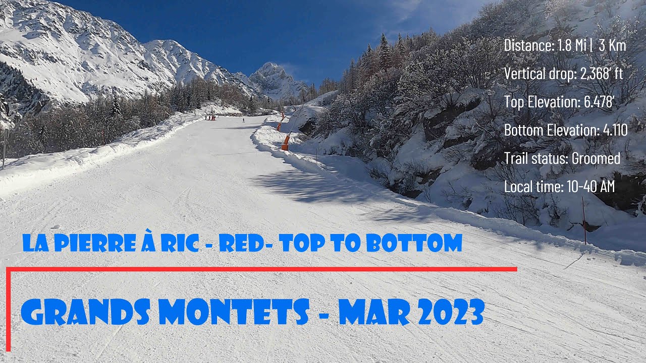 Grands Montets Chamonix-Pierre a ric ski trail video -Top to bottom ...