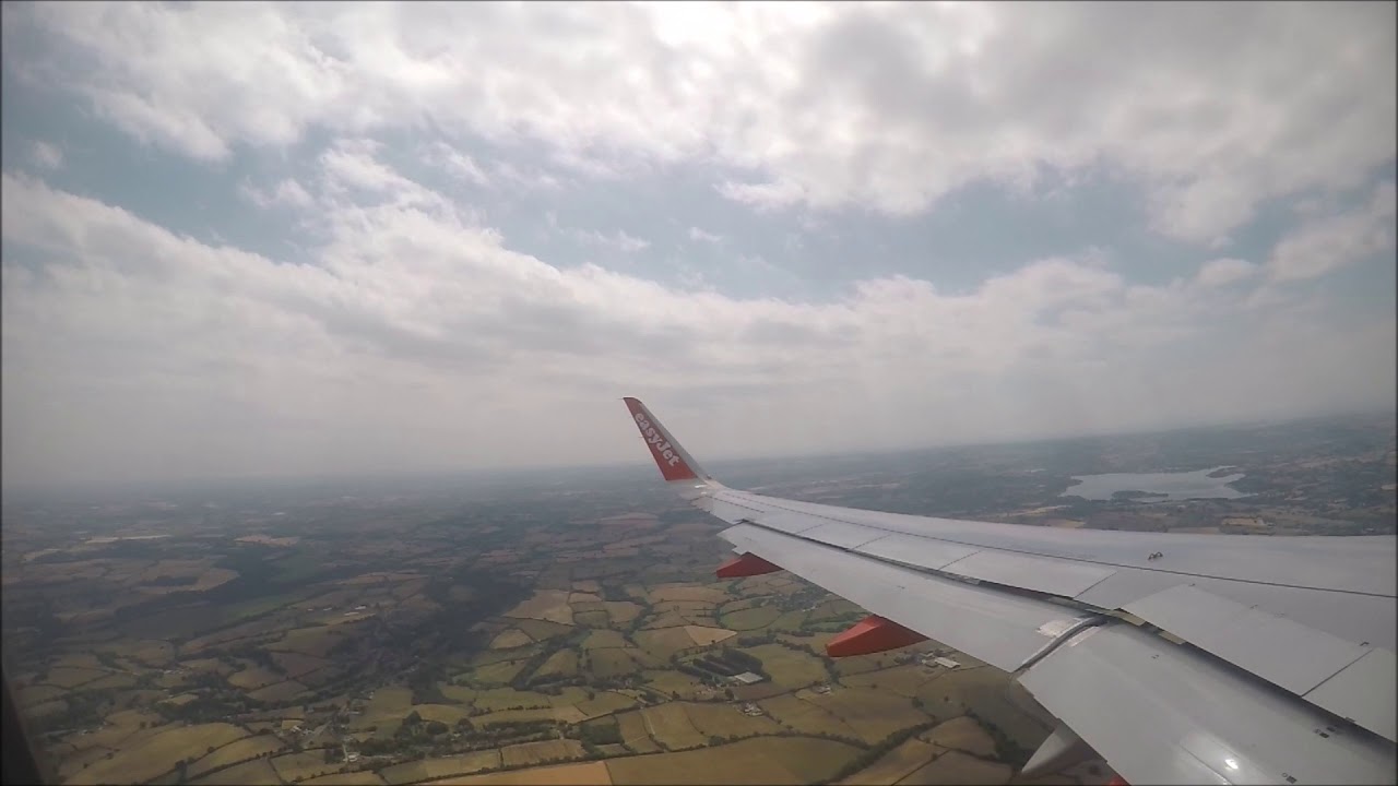 EASYJET WING VIEW LANDING INTO BRISTOL AIRPORT - YouTube