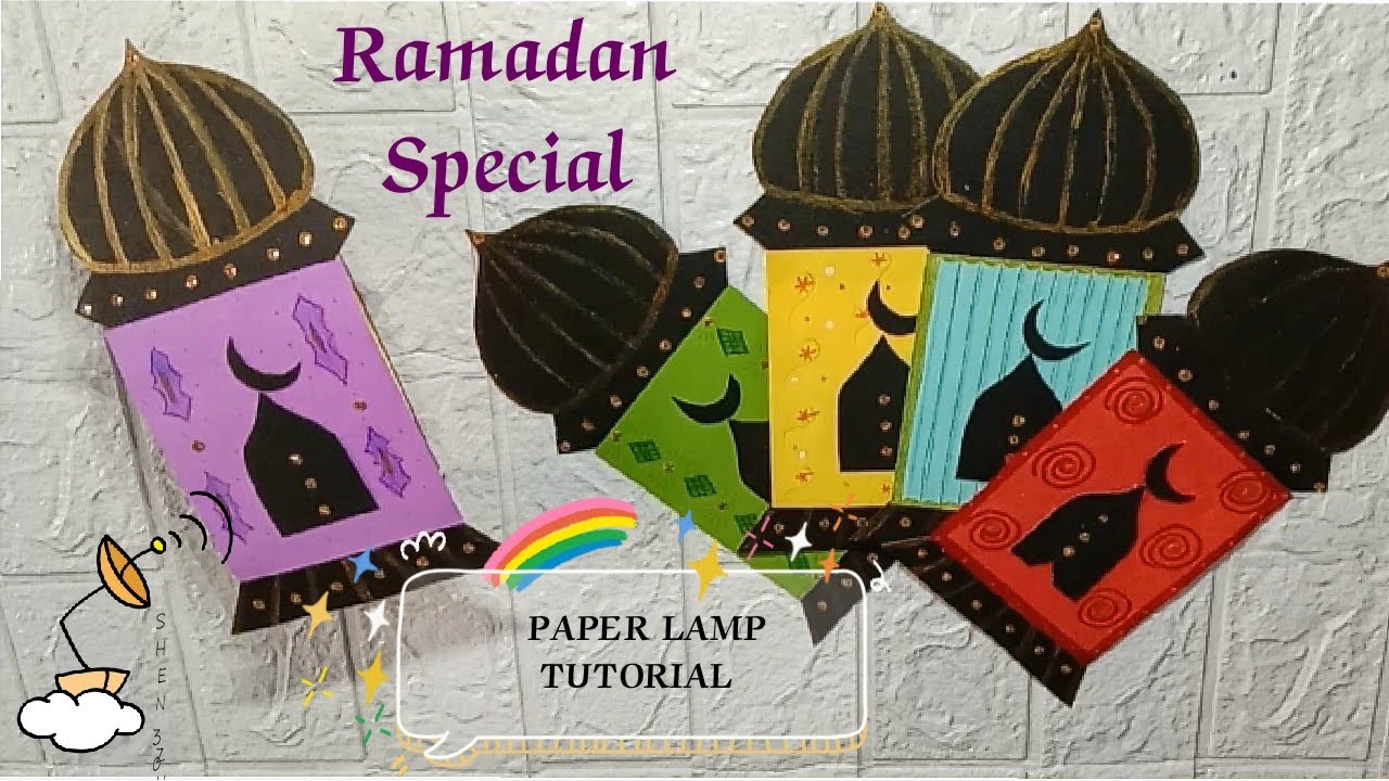 DIY How to make Paper lanterns/Lamp || Festival Lamp Tutorial ...