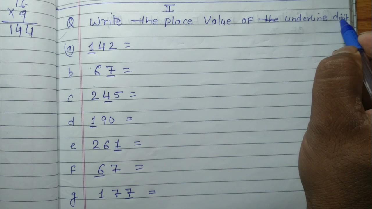 Write the place value of the underline digit | Write the place value of numbers - YouTube