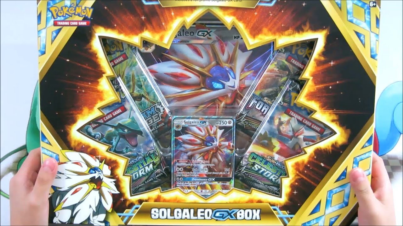 Pokemon TCG Opening Solgaleo SM104 GX Box Got Articuno GX Pyroar Break ...