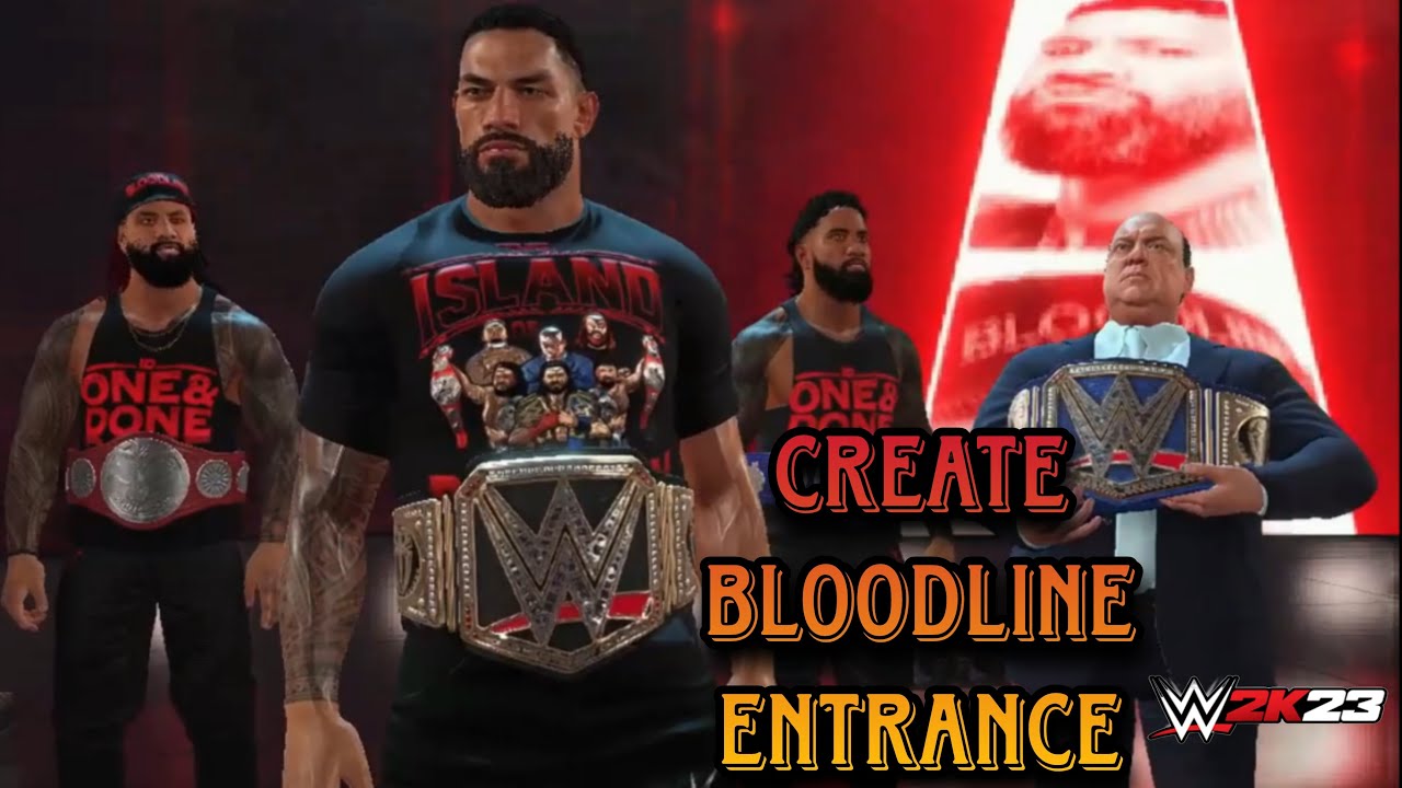 How to use Bloodline Entrance in WWE 2K23 | Create Bloodline Entrance ...