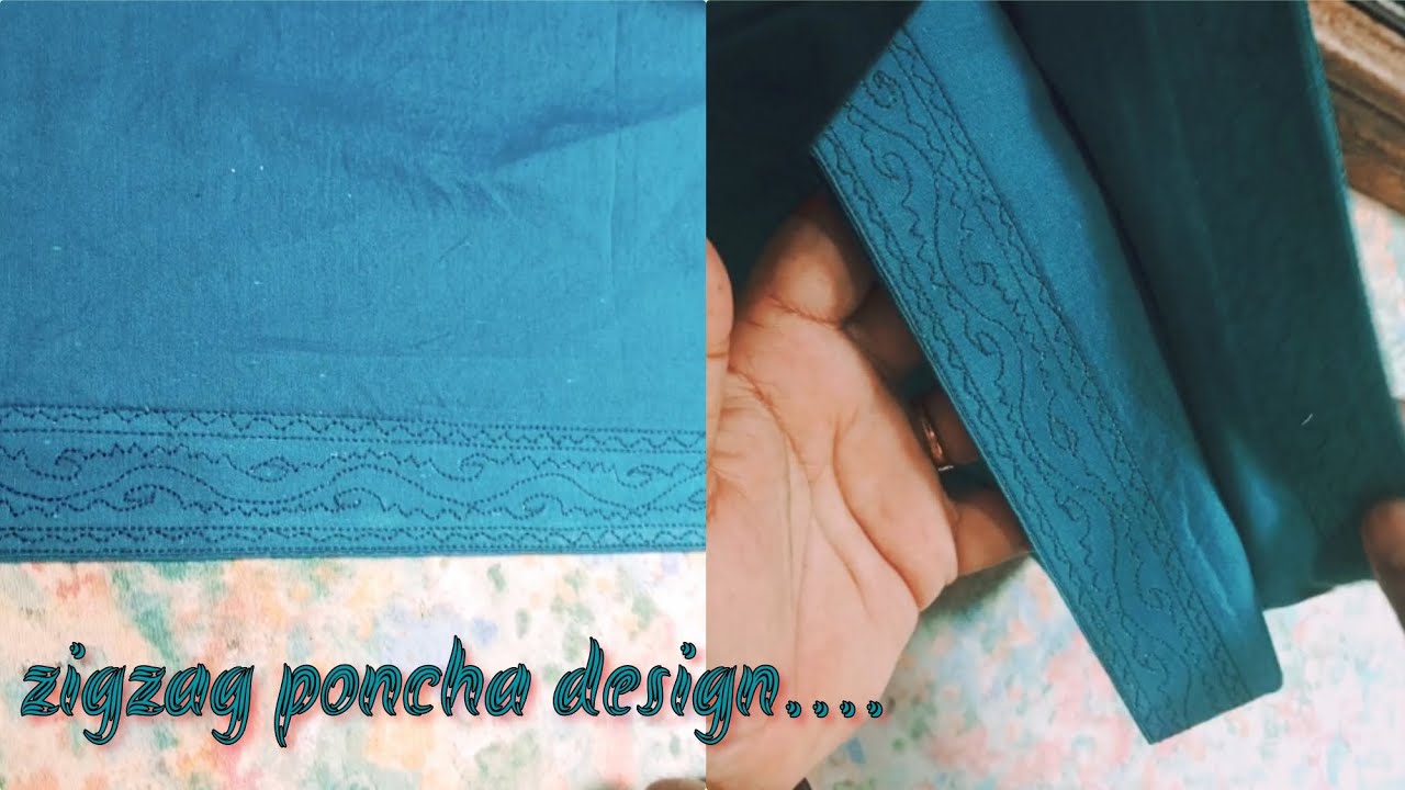 zigzag poncha design cutting and stitching. - YouTube