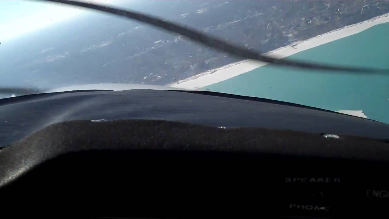 Flying a Cessna over Lake Michigan - YouTube