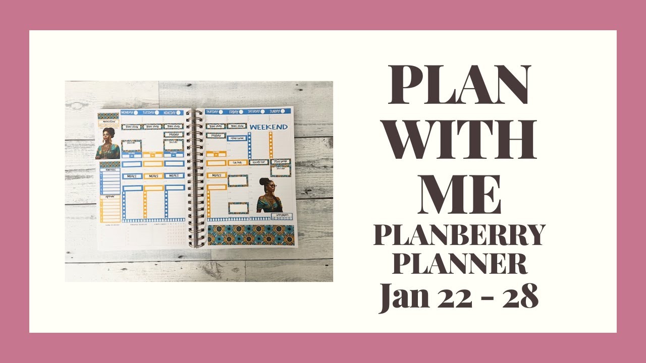 Plan With Me | Planberry Planner | January 22 - 28 - YouTube