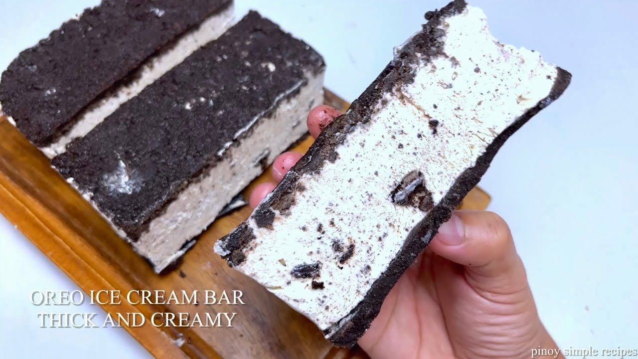 Oreo Ice Cream Bar | Super Thick and Creamy - YouTube