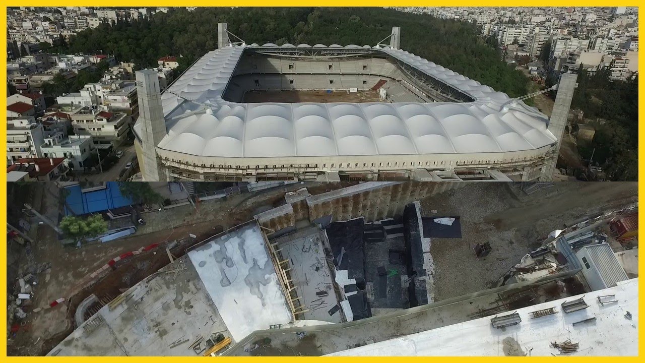 DRONE ΓΗΠΕΔΟ ΑΕΚ ΑΓΙΑ ΣΟΦΙΑ 10-01-2021 ΑΠΟΛΑΥΣΤΕ ΕΡΓΑ ΓΗΠΕΔΟΥ ...