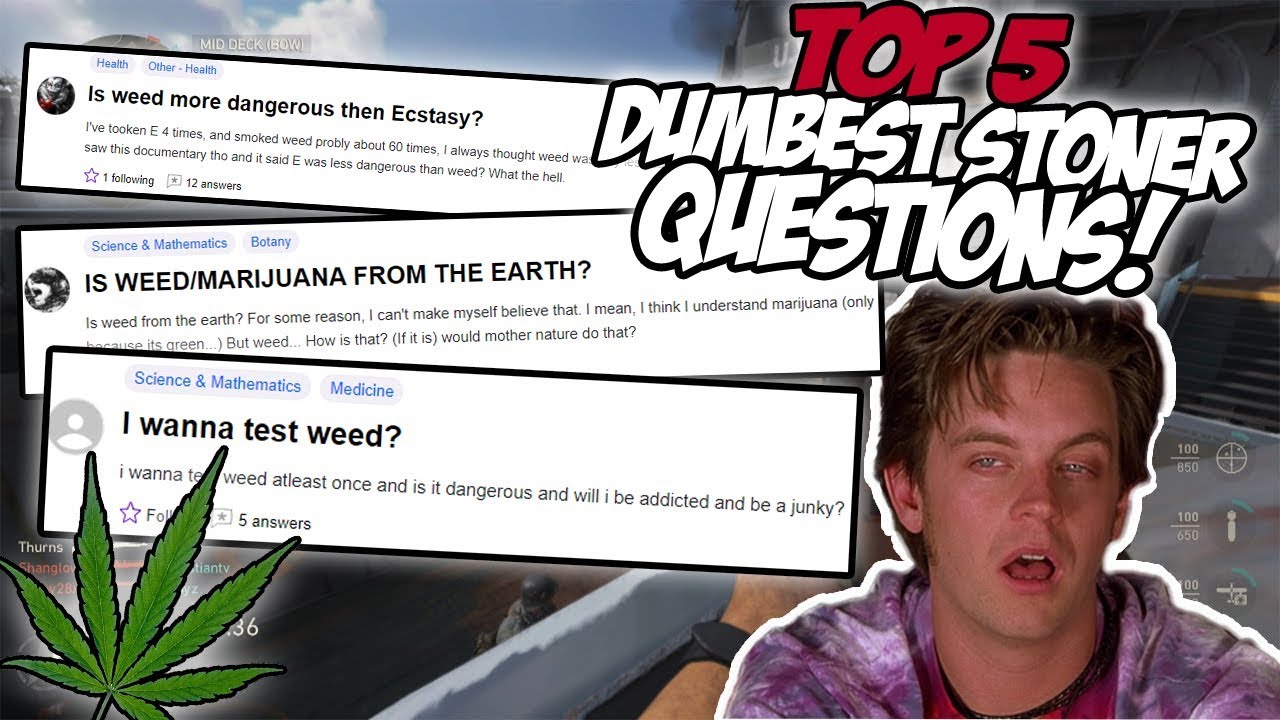 Top 5 DUMBEST Stoner Questions! - YouTube