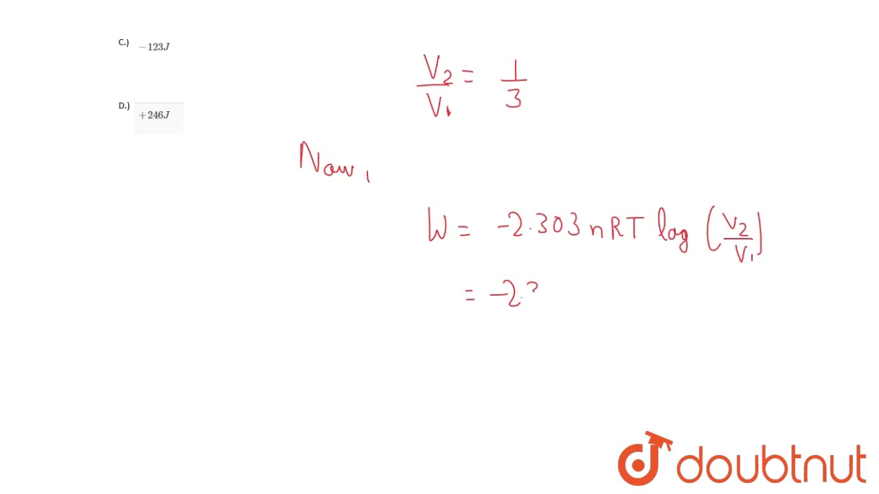 In the isothermal reversible compression of `52.0m` mol of a perfect ...
