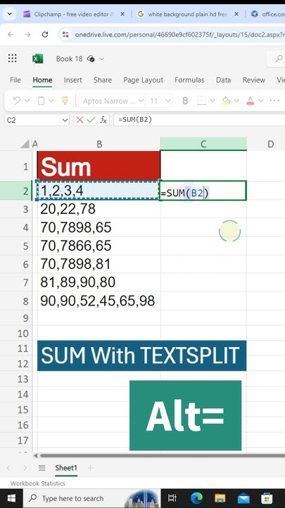 Sum formula with textsplit #microsoftexcel #exceltips - YouTube