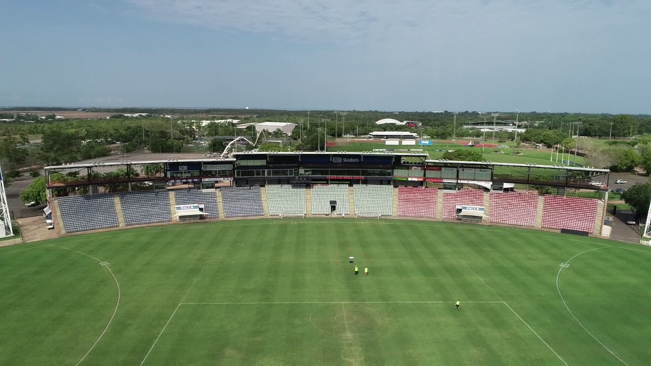 TIO Stadium aerial drone inspection - YouTube