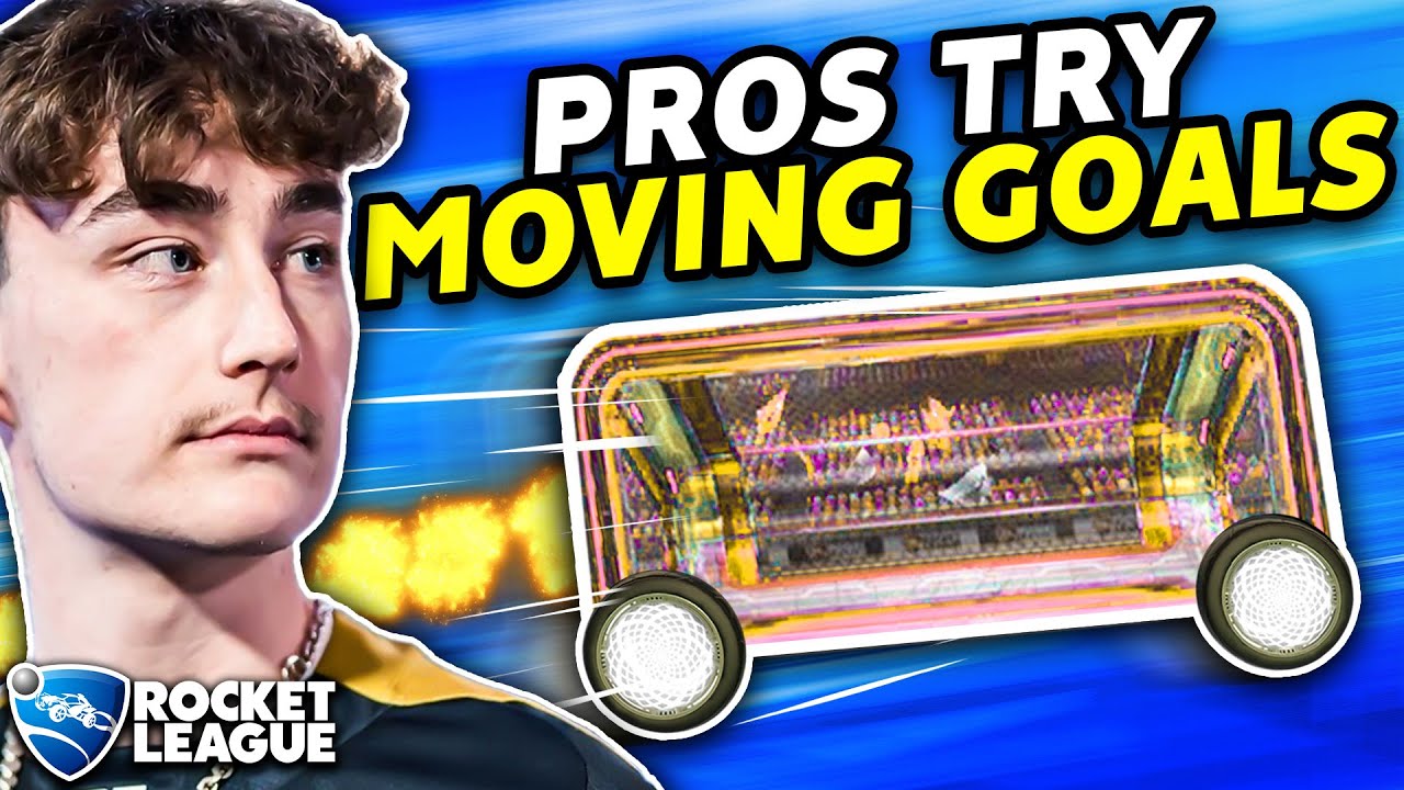 Pros Try Rocket League with MOVING GOALS - YouTube