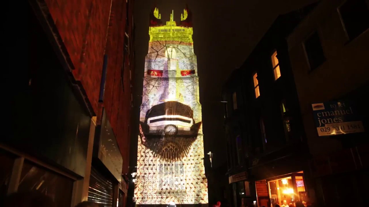 The Bards of Wales // Projection mapping in Cardiff // short - YouTube