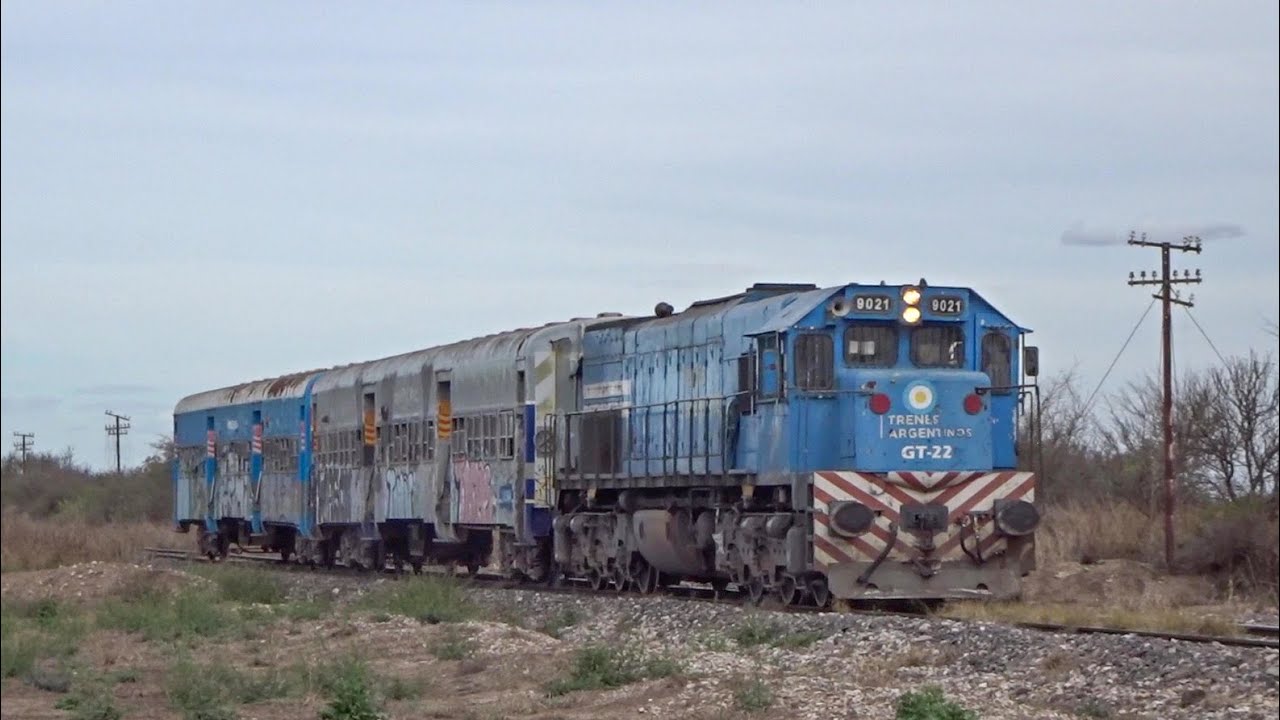 EMD GT22 9021 con traslado de Coches Materfer U.3644 y U.3591 entre Toledo y Ferreyra - YouTube