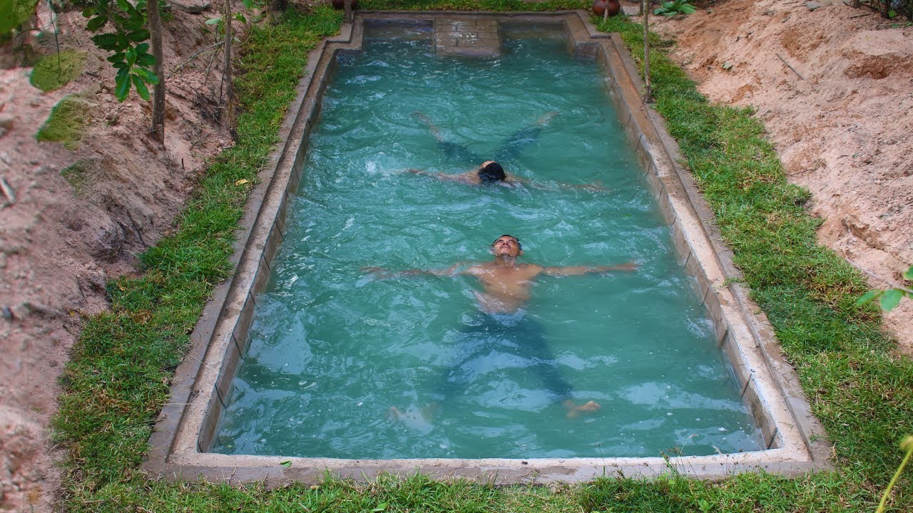 Build Wild Swimming Pool - YouTube