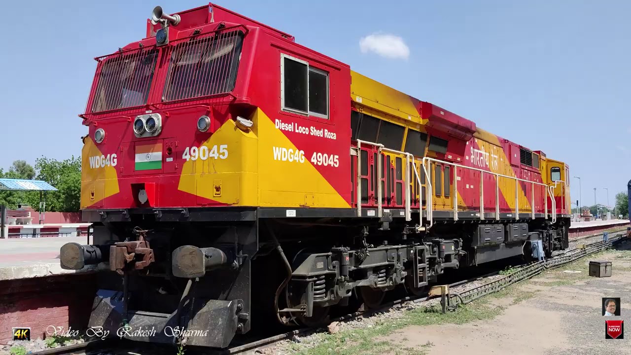 Indian Railway s WDG-4G diesel Locomotives of ROZA loco Shed Powerful Monster Powering Goods ...