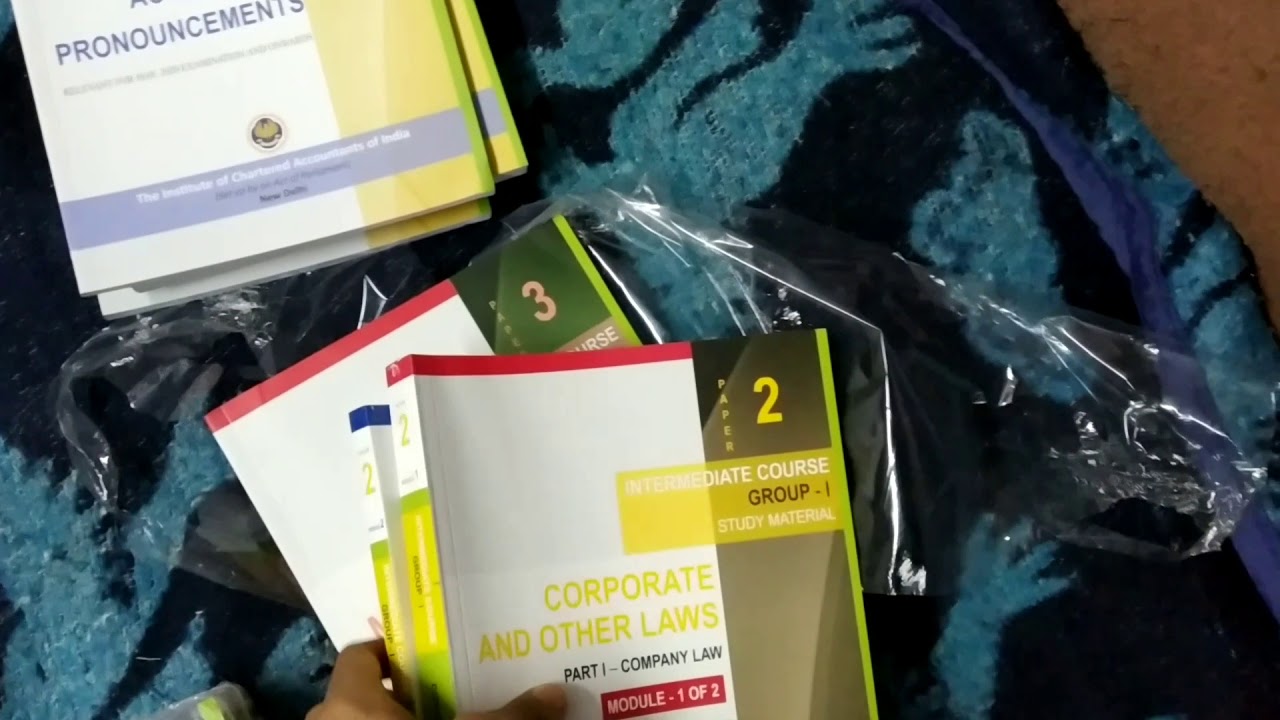 CA intermediate group-1 books unboxing - YouTube