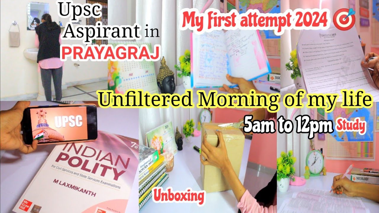 My Morning study routine 📚 My medium, My attempt 🥺 UPSC aspirant life ...
