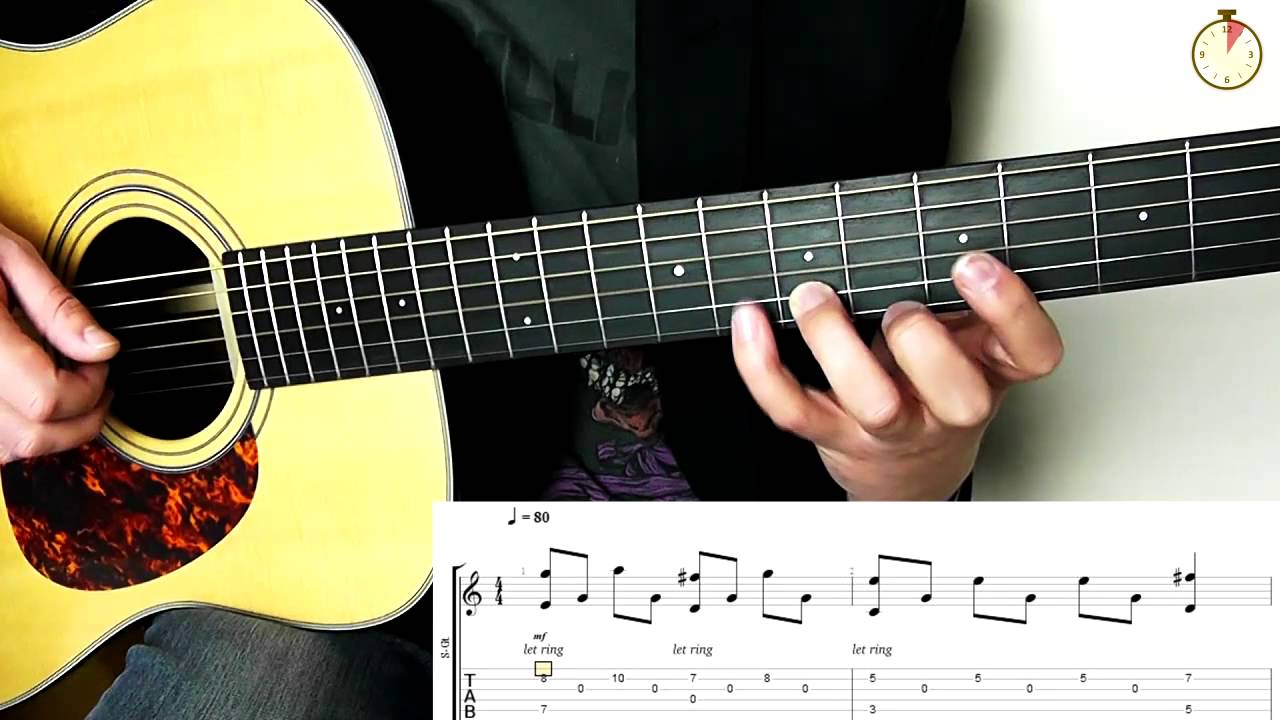 5 Minute Guitar Lesson - Quick Riff No 3 - Collide - YouTube
