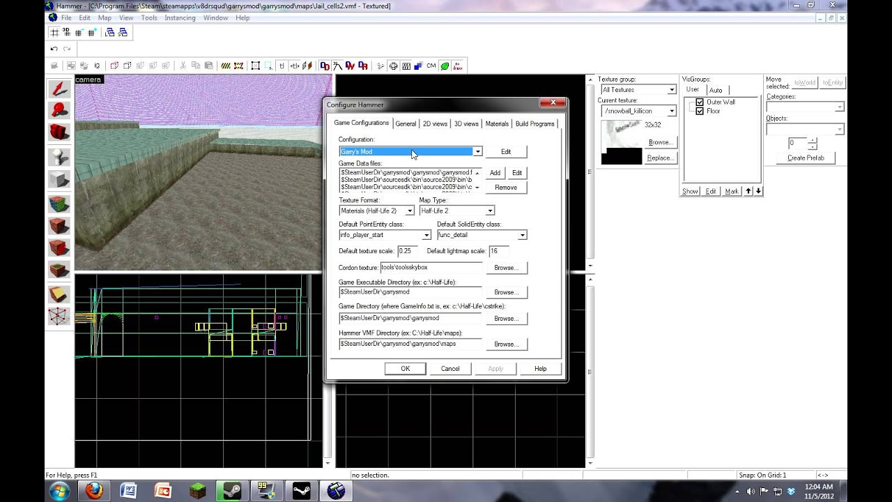 Hammer Editor graph problems Gmod config - YouTube