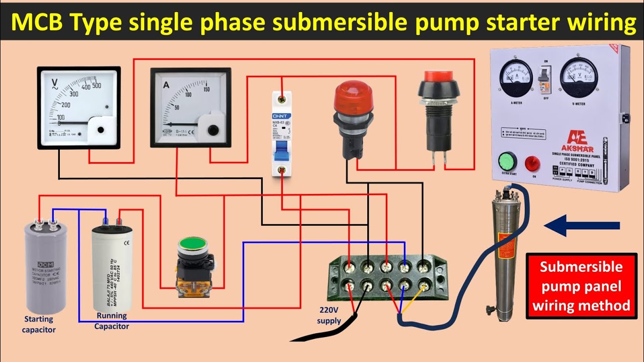 submersible pump starter connection | 1hp submersible pump starter ...