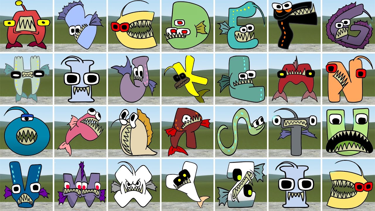 DESTROY ALL MONSTER SEA 3D ALPHABET LORE FAMILY in Garry's Mod! - YouTube