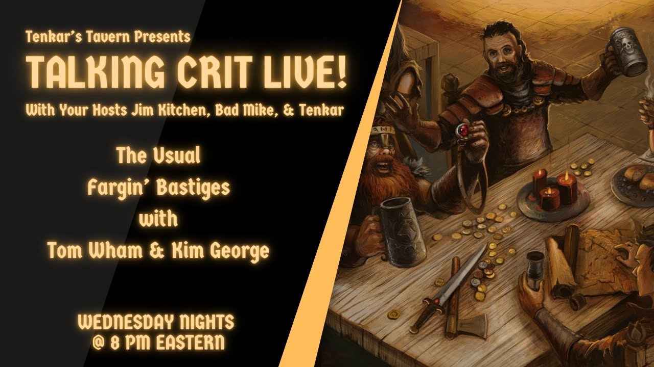 Talking Crit Live! w/ Tom Wham & Kim George - Tonight Wed March 12 ...