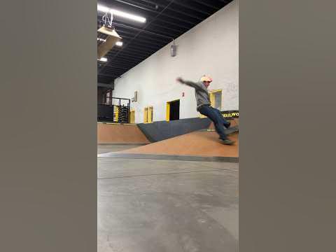 Frontside flip at Woodward Barn! #skateboarding - YouTube