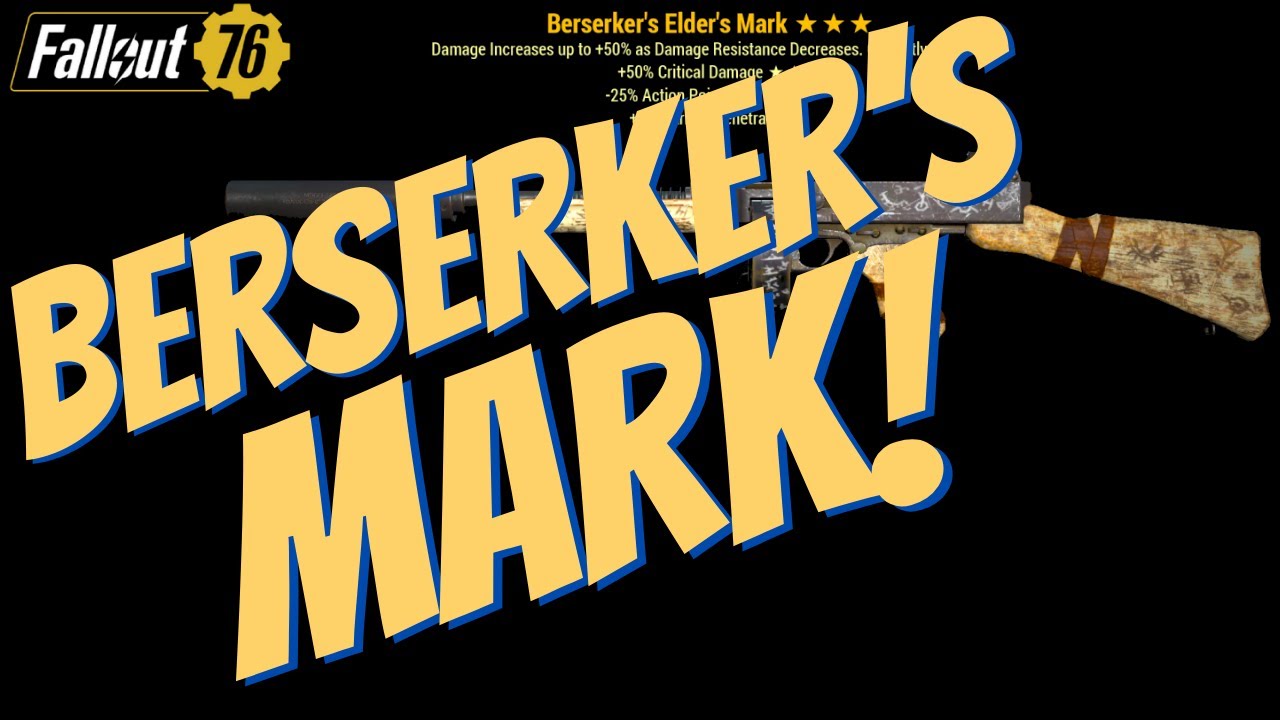 Fallout 76 - The Berserker's Elder's Mark Has Me Ditching My Armor ...