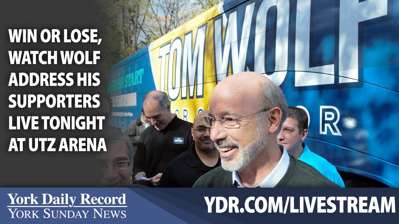 LIVE: Tom Wolf's Election Day campaign event - YouTube