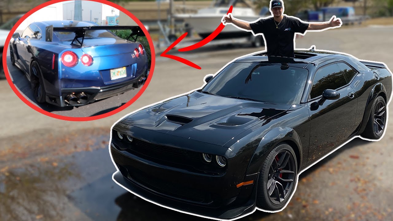 HELLCAT OWNER DRIVES A GTR FOR THE FIRST TIME EVER!!! - YouTube