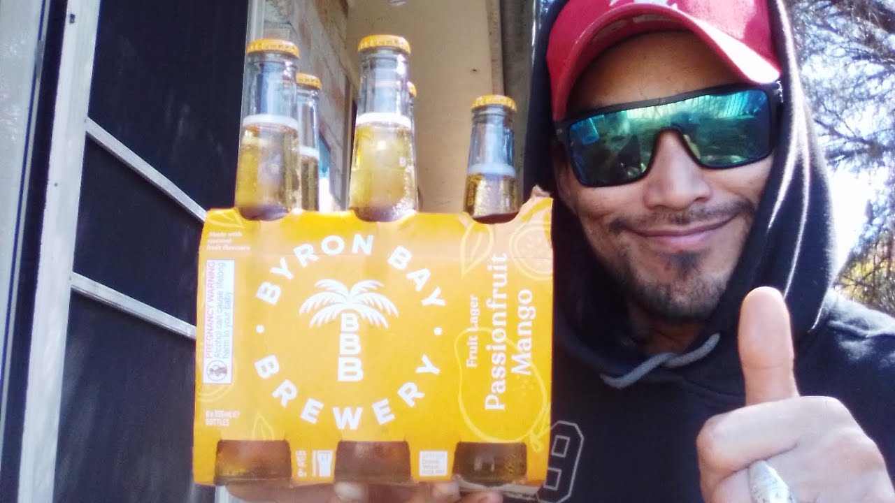 Trying My 1st Fruit Lager "Passionfruit Mango 4%ABV By: Byron Bay ...