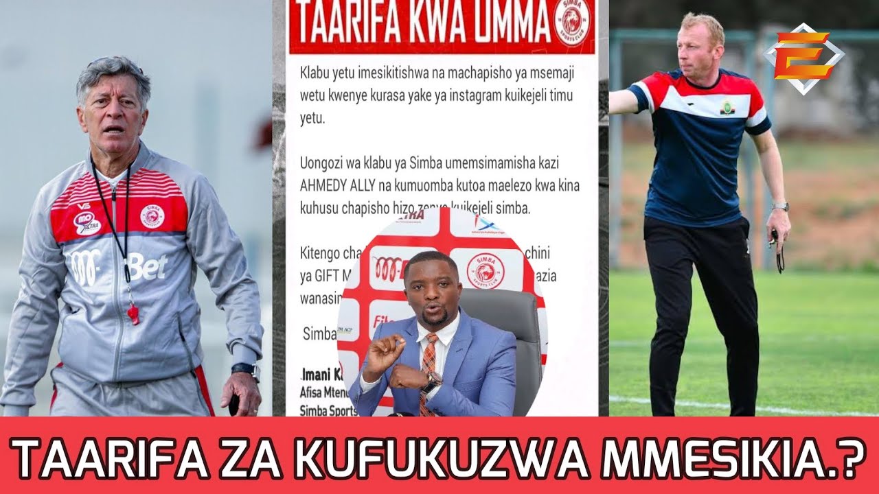 Robertinho out Seven Kishingo IN/Ahmed Ally Kufukuzwa Simba #simba # ...