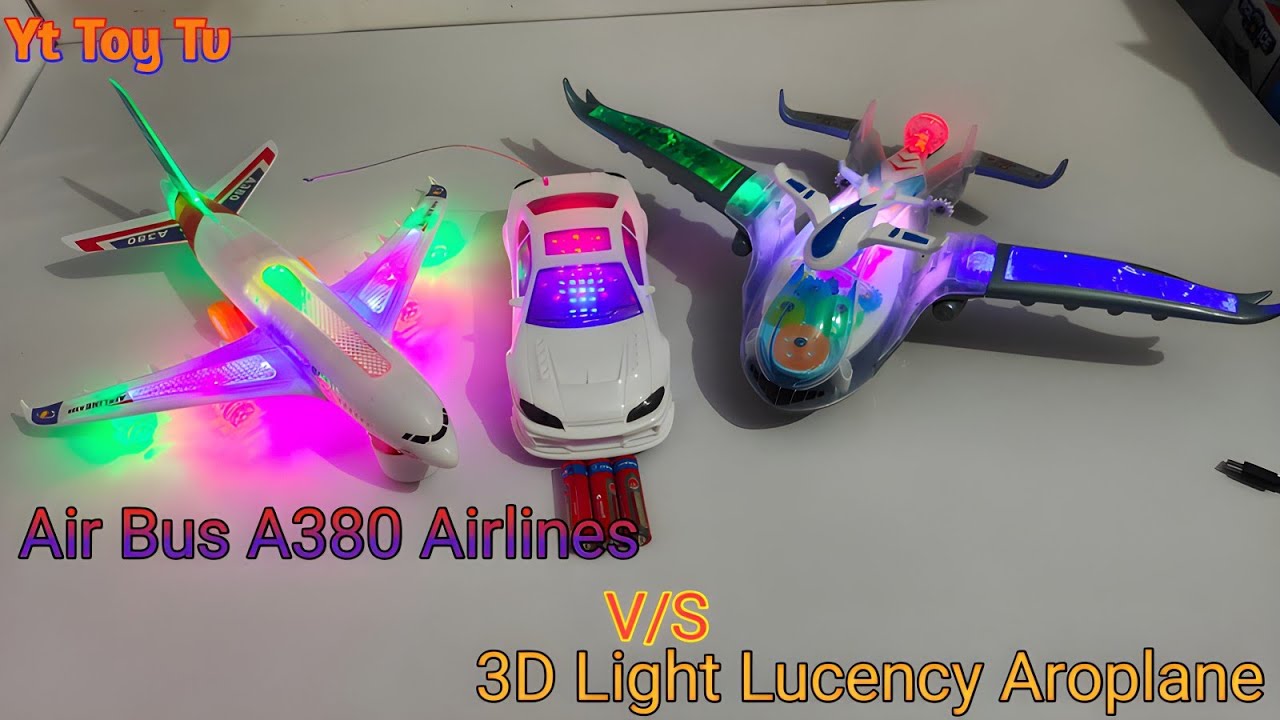 3D Light Air Bus A380 | 3D Light Radio Control Car | Aroplane | Lucency ...
