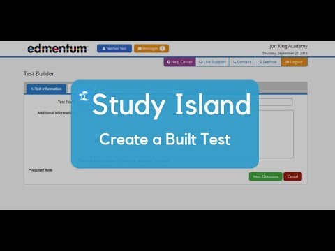 Building a Test in Study Island - YouTube