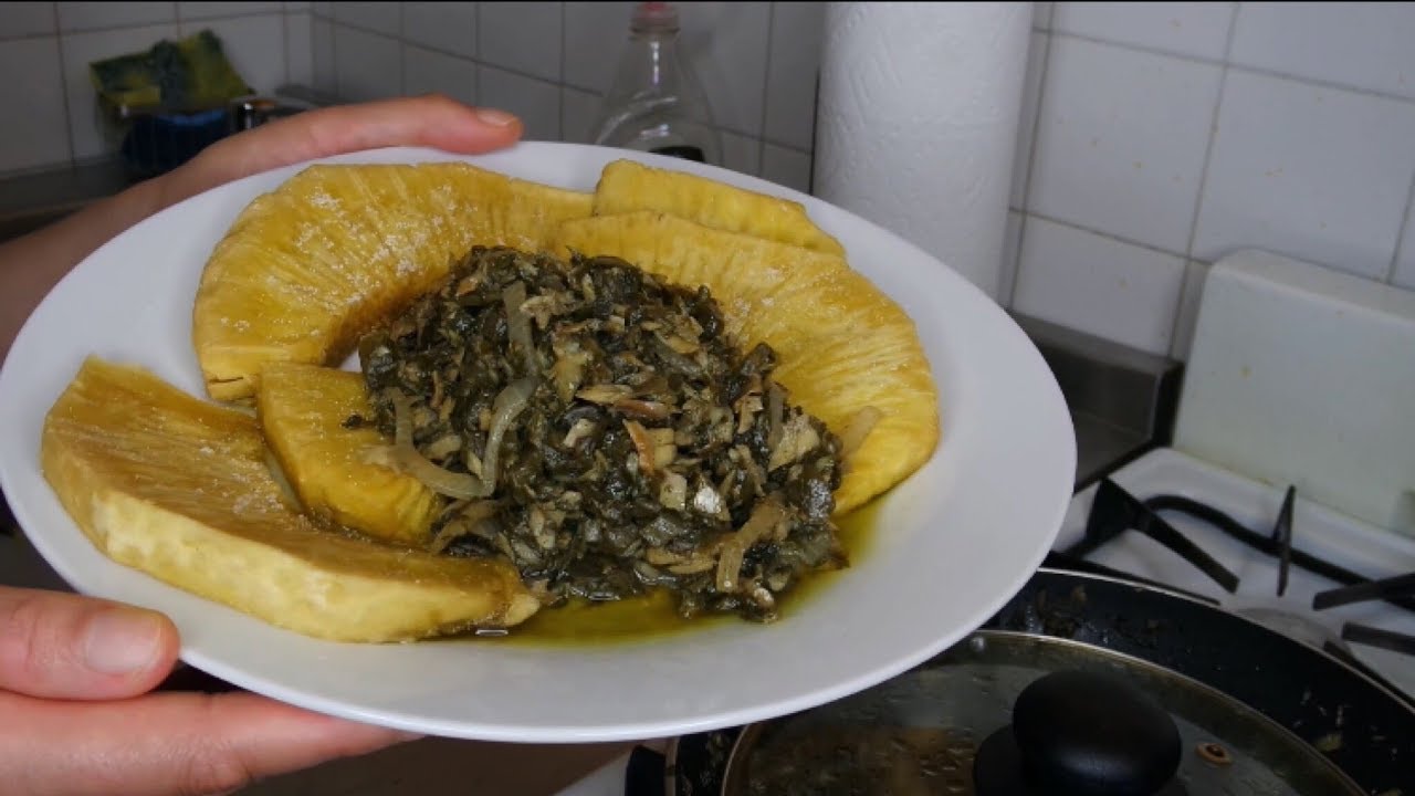 COOK WITH ME | CALLALOO & CODFISH WITH FRIED BREADFRUIT | JAMAICAN ...