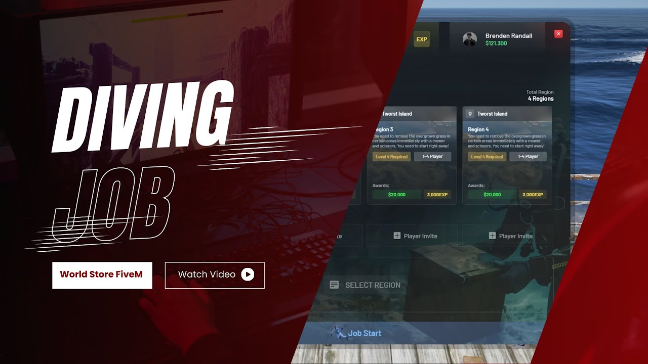 FiveM Script - Diving Job [ESX,QB] [MULTIPLAYER] - YouTube